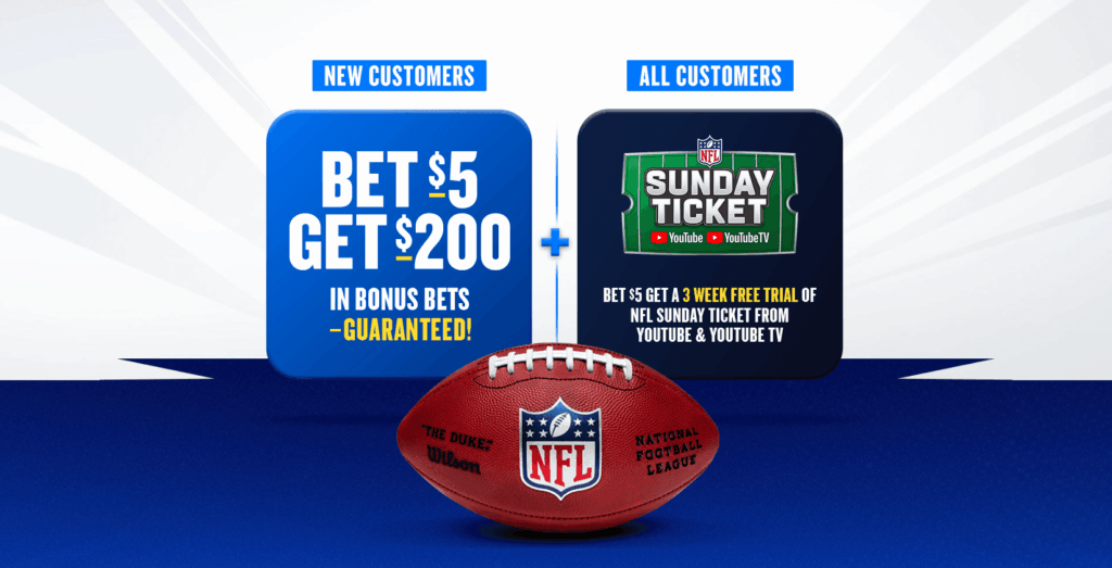 FanDuel Promo: Get NFL Sunday Ticket + $200 in Bonus Bets with $5 Bet